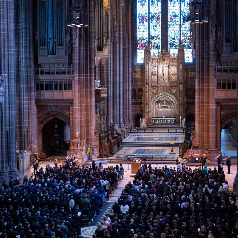 Anniversary service at Liverpool Cathedral - Merchant Taylors' School